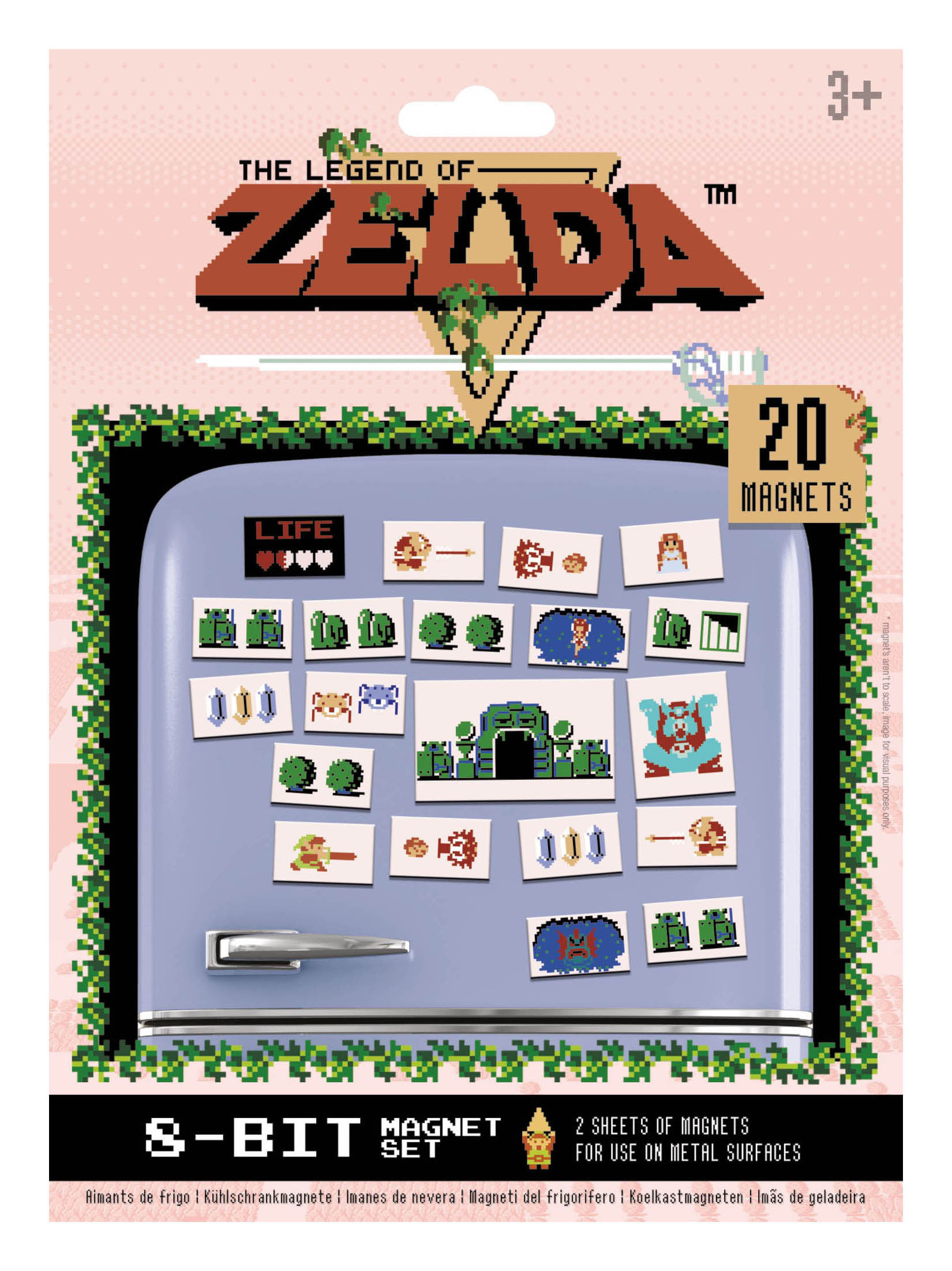 Pack de 20 aimants magnets Zelda Nintendo - 4864